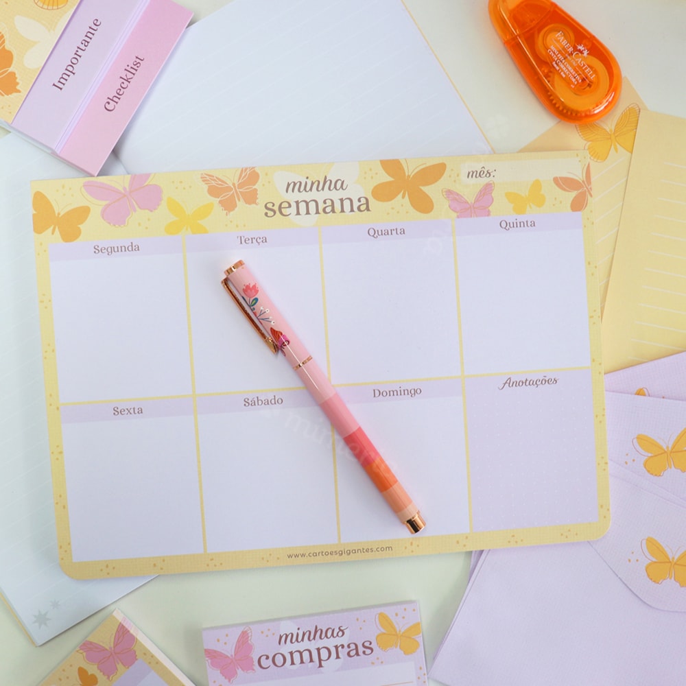 Bloco Planner Semanal Voar