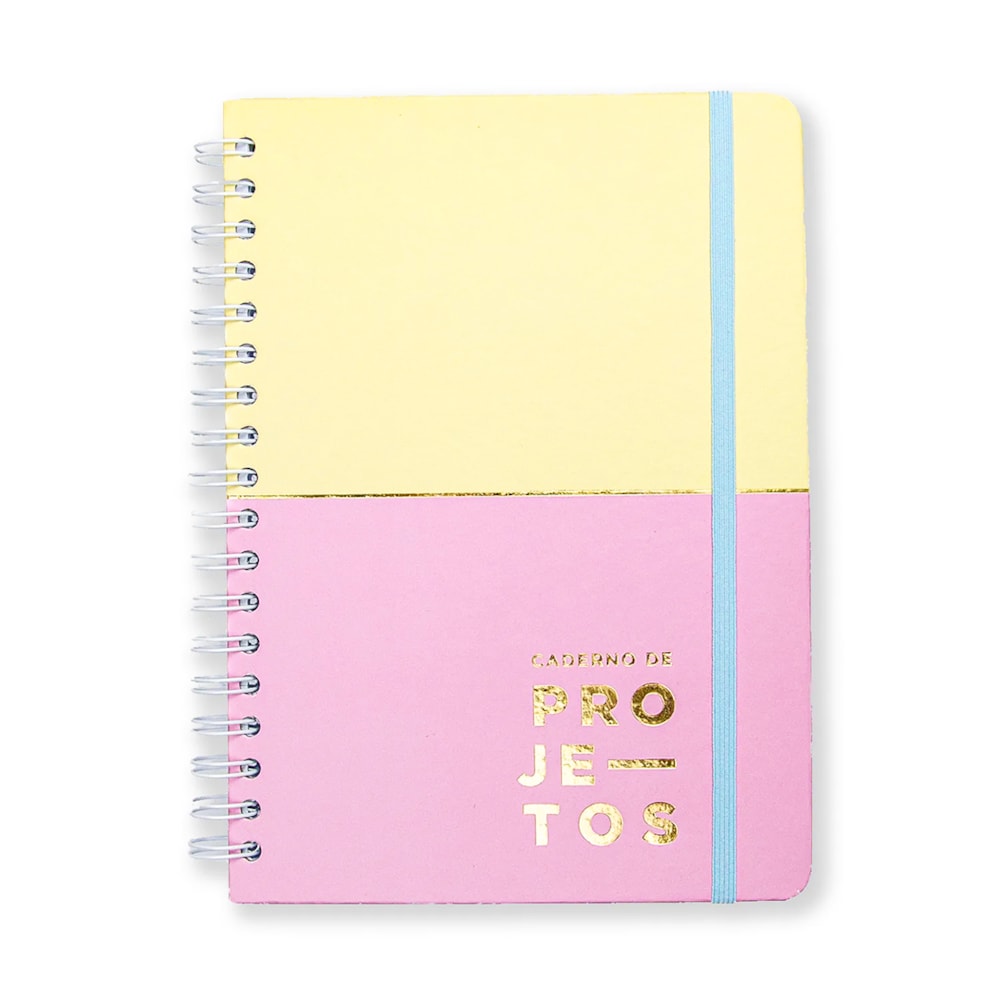 Caderno Projetos Pastel Block Color