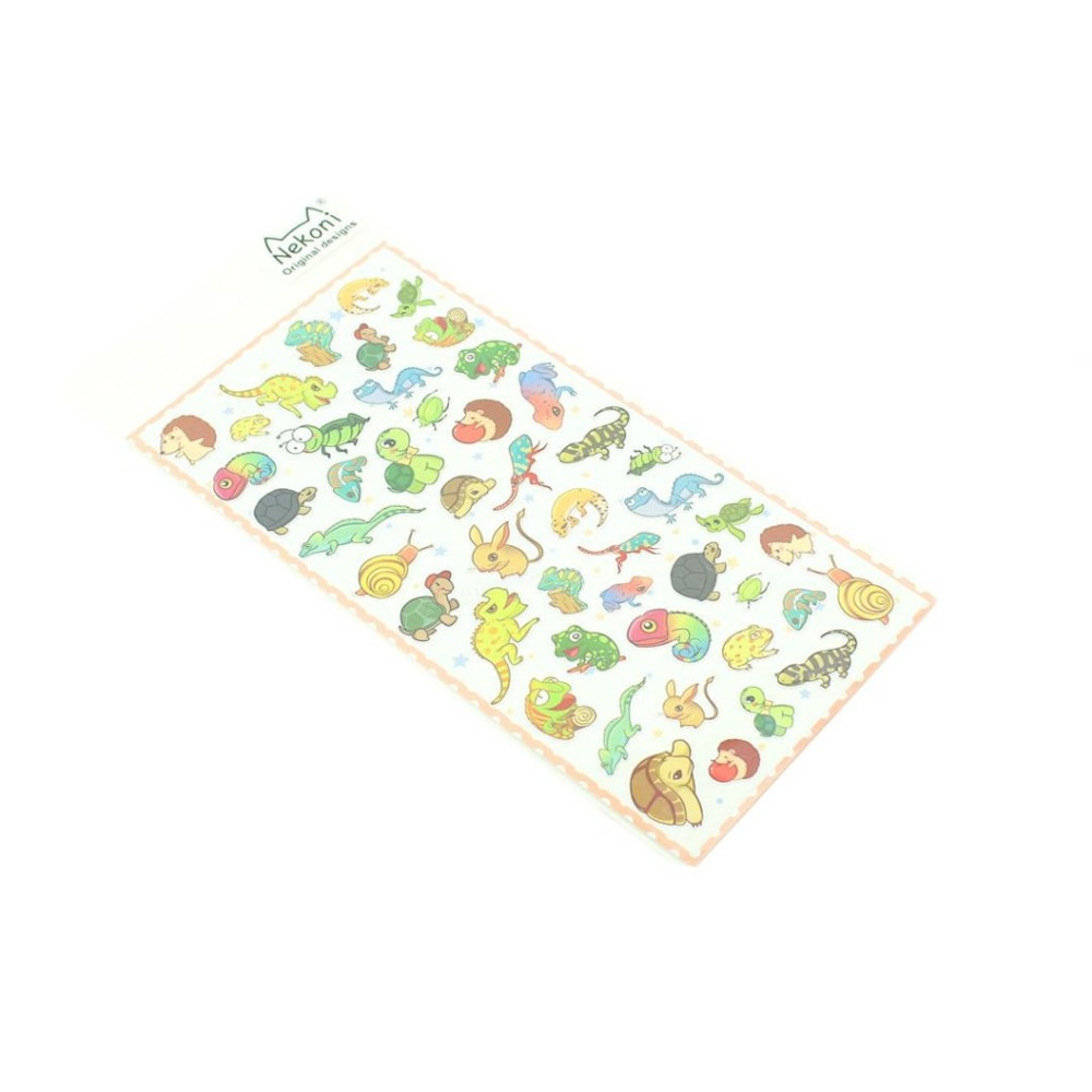 Cartela de Adesivos Stickers Bichinhos Coloridos