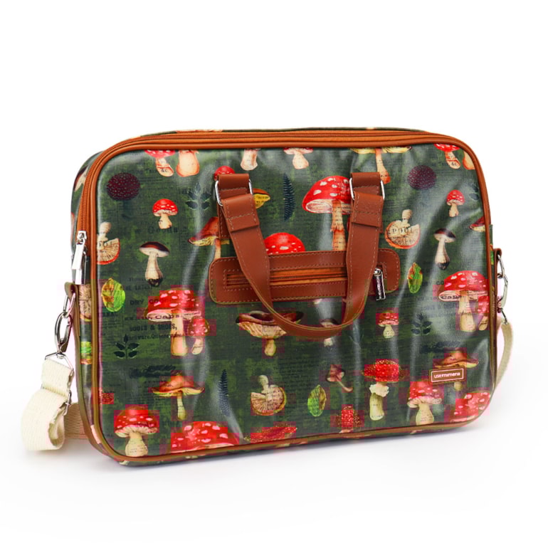 Case para Notebook 15,6" Cogumelos Botanic Verde