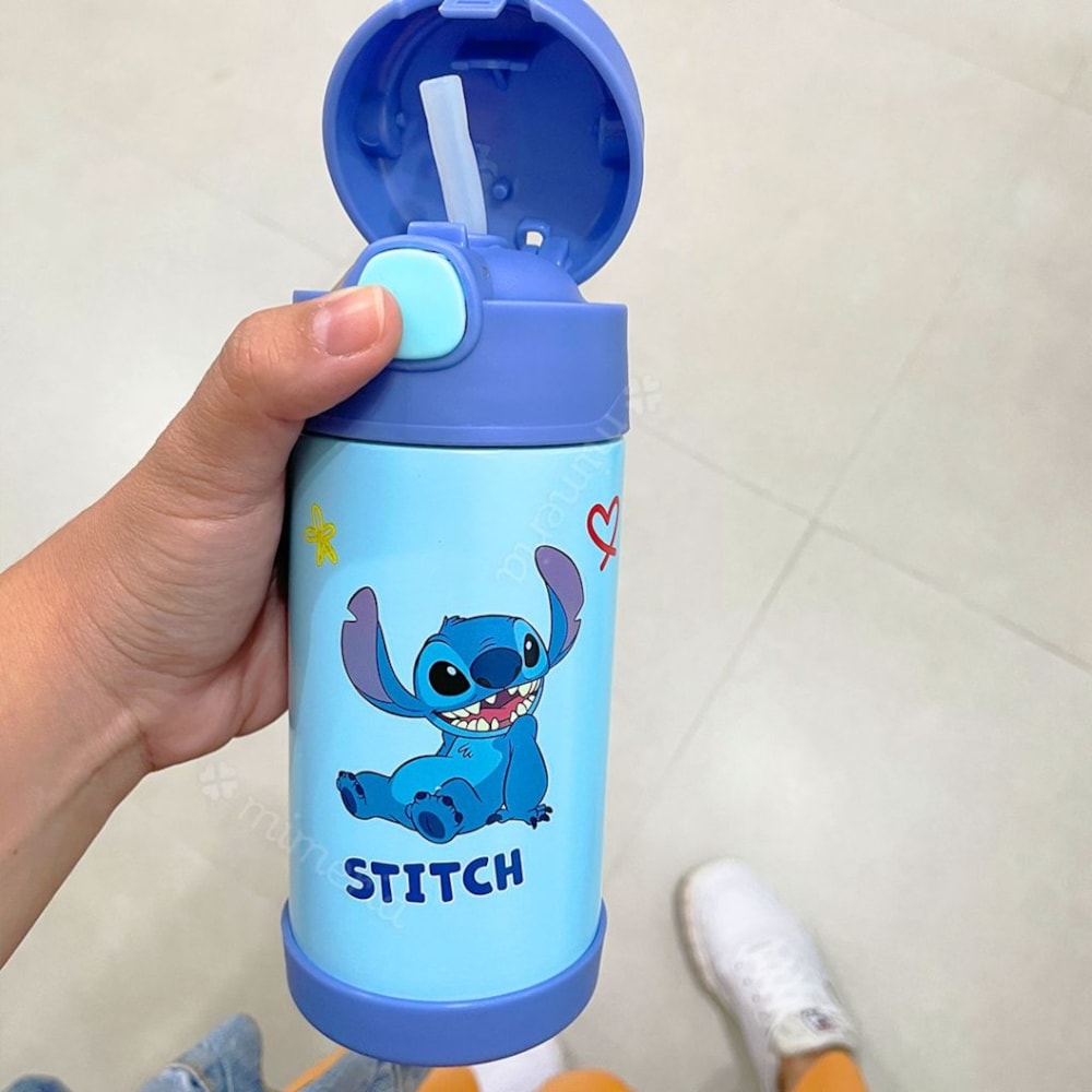 Garrafa Click com Canudo Stitch 400 ml