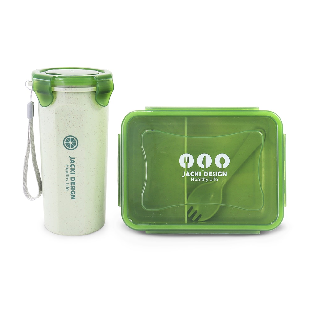 Kit Marmita Fitness 3 Peças Verde