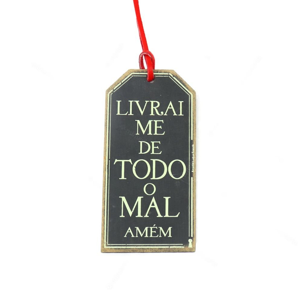 Plaquinha Tag Livrai do Mal