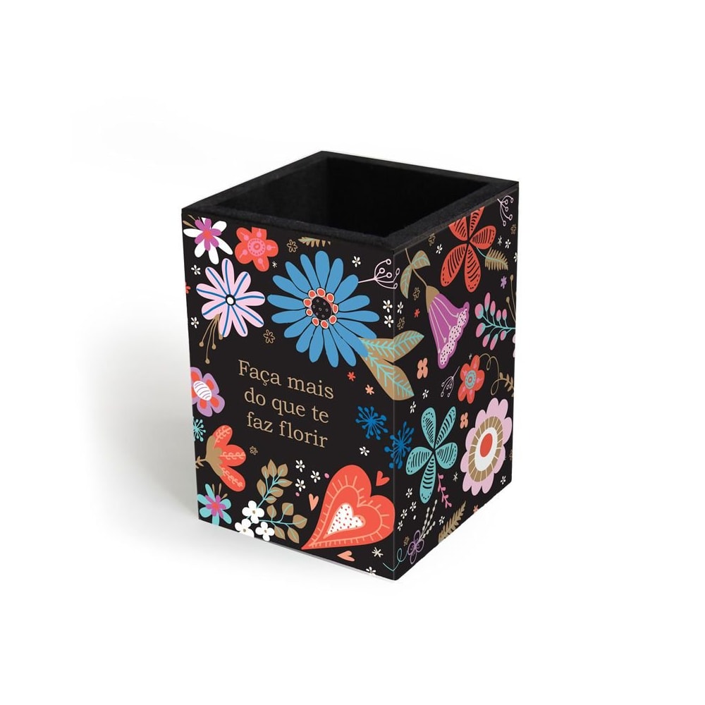 Porta-Lápis Decorado Fiore