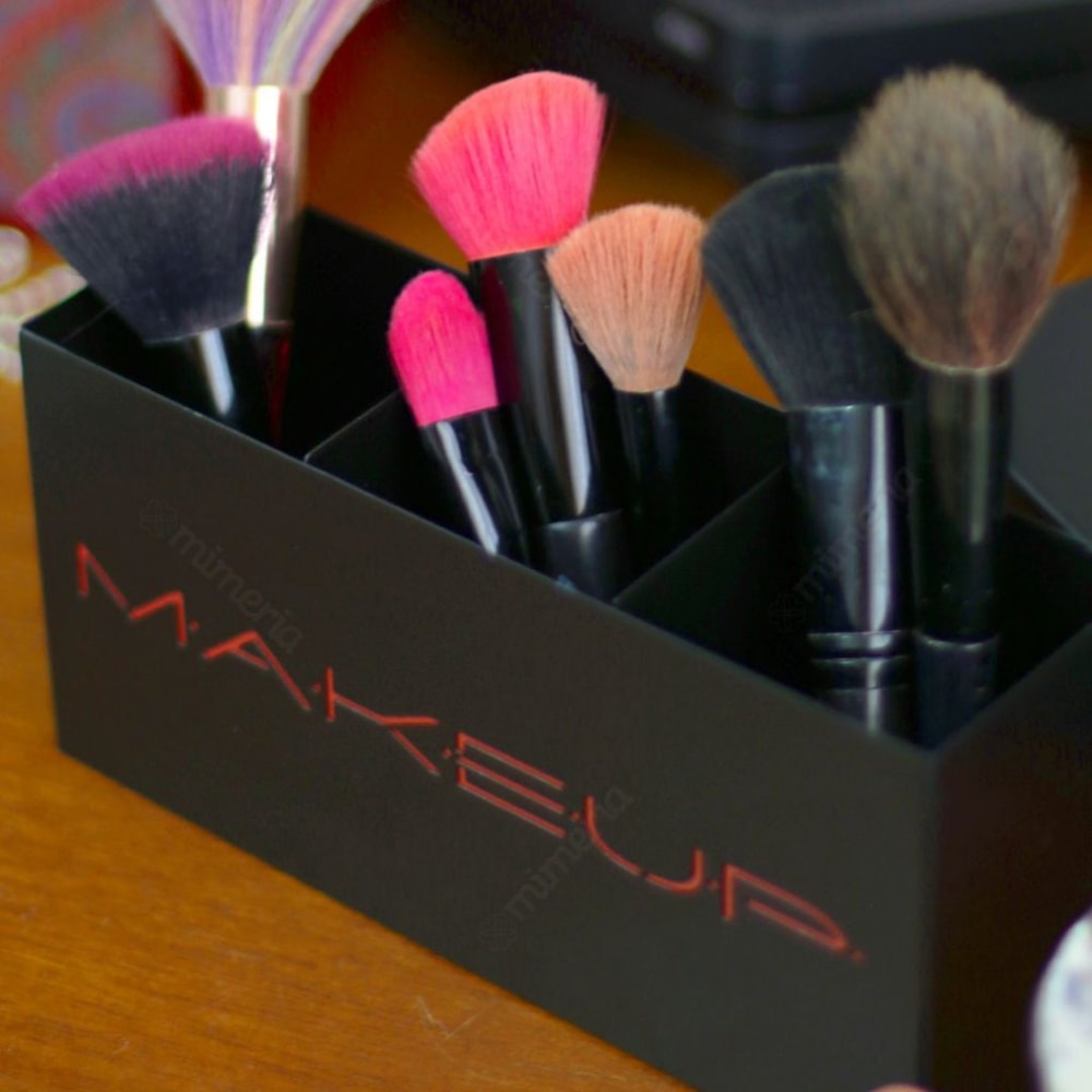 Suporte de Maquiagem em Aço Trio Makeup Terracota