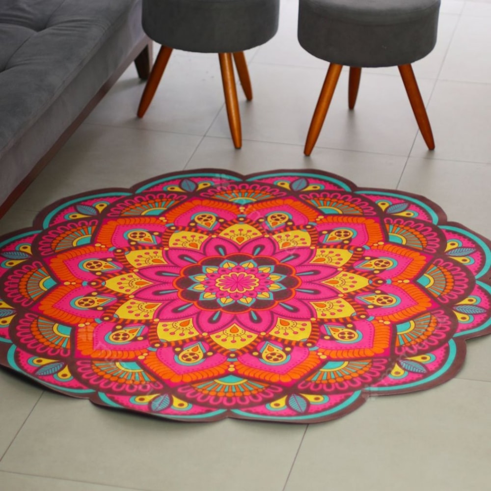 Tapete Mandala Floral Colorido